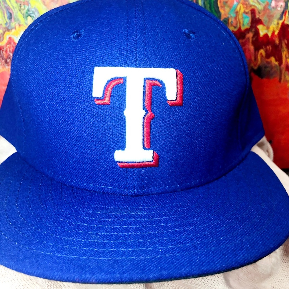 Texas Ranger Authentic Official On-Field Cap 7 3/8 - Gem
